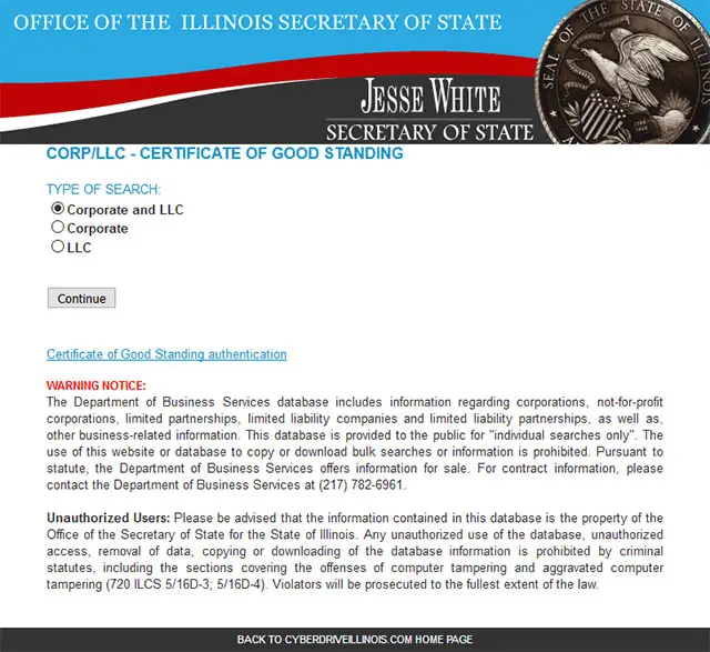 Illinois Secretary of State Business Search Illinois Secretary of State Business Search